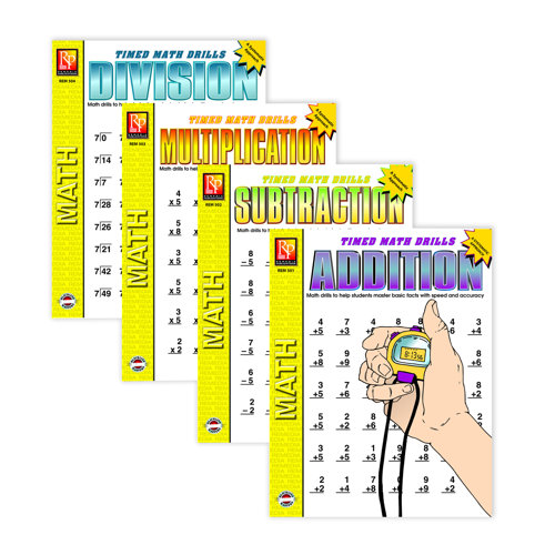 Remedia Publications Timed Math Drills Book | Wayfair