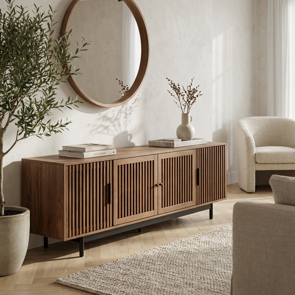 Latitude Run® 78-Inch Contemporary Media Console for Large Screen ...