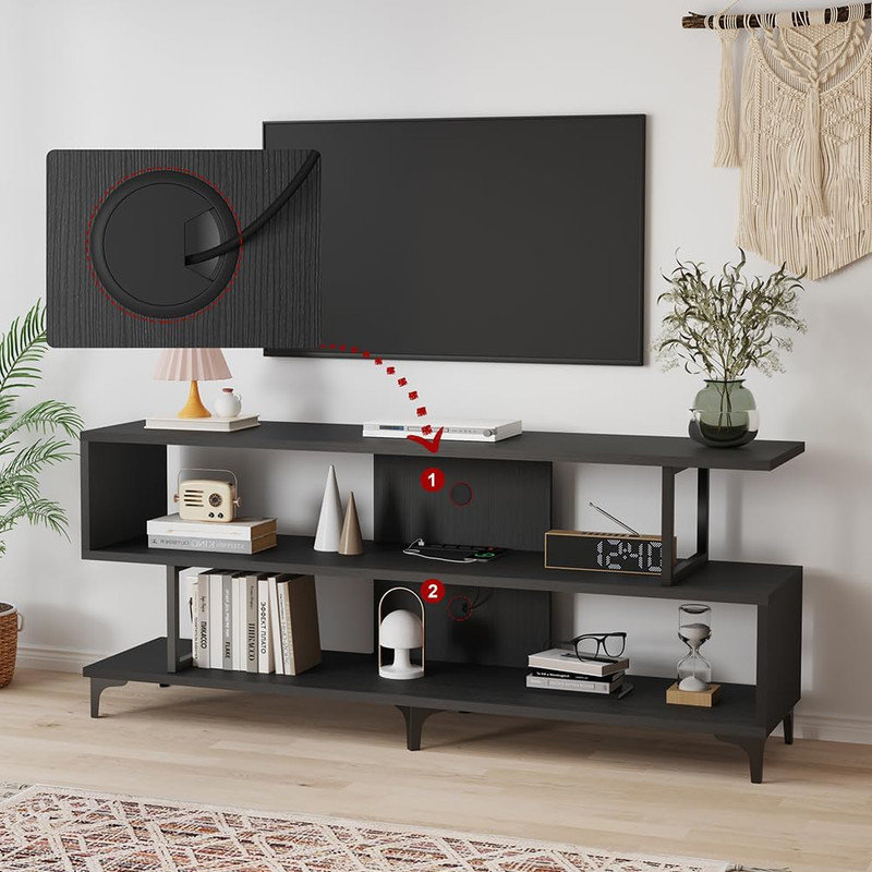 Wrought Studio™ Grissinger 57.5'' W Storage Credenza | Wayfair