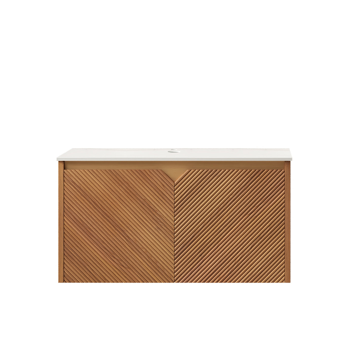 Ebern Designs RUBEN 30" Wall-Mounted Brown Oak Plywood Cabinet And ...