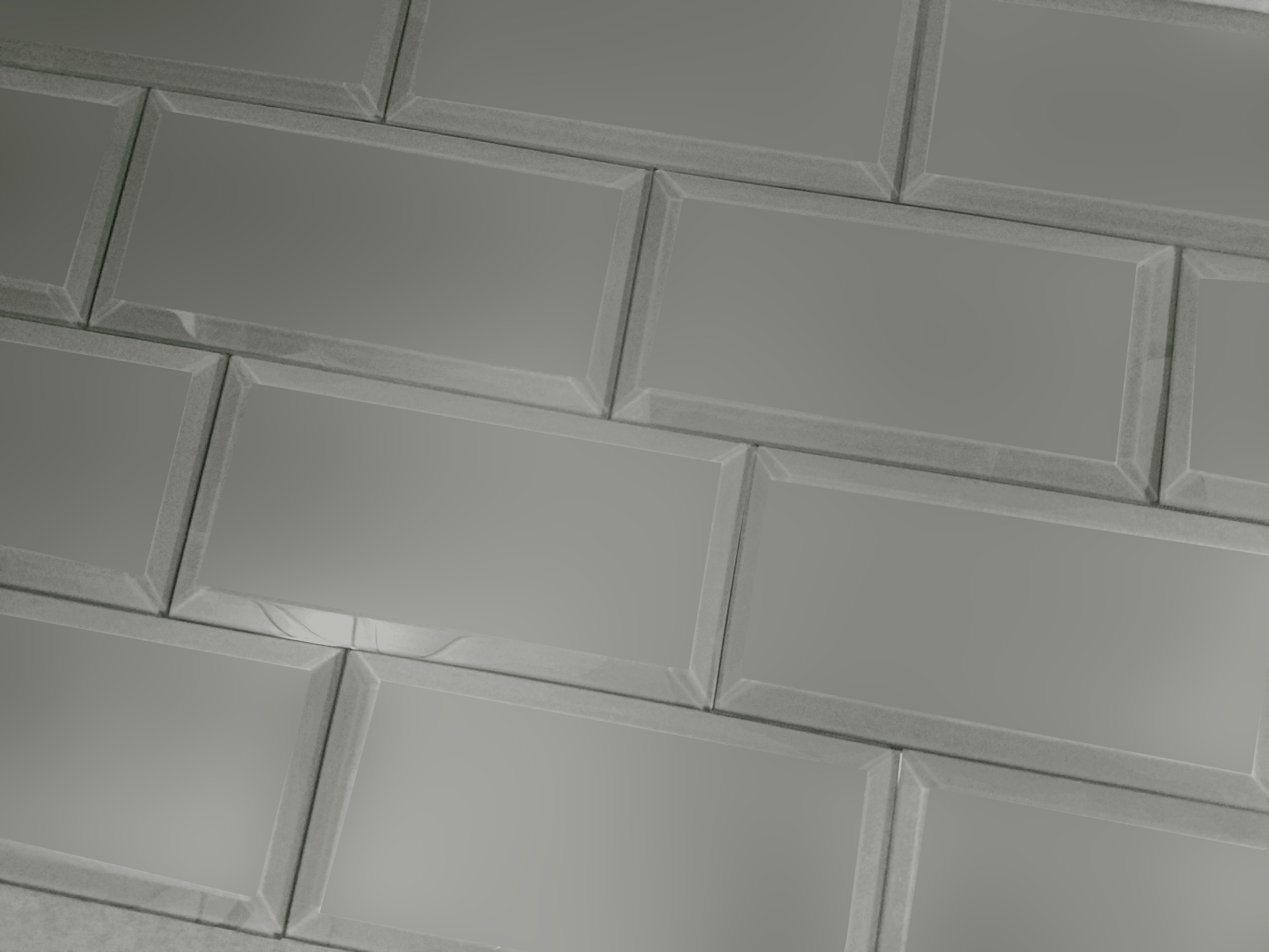 Abolos SAMPLE - Frosted Elegance Matte Beveled Glass Subway Tile | Joss ...