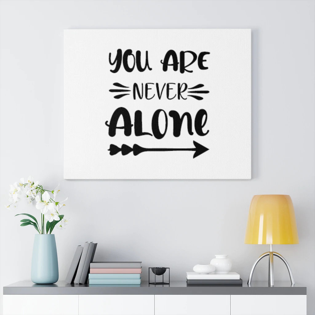 Trinx Scripture Canvas You Are Never Alone Christian Wall Art Bible ...