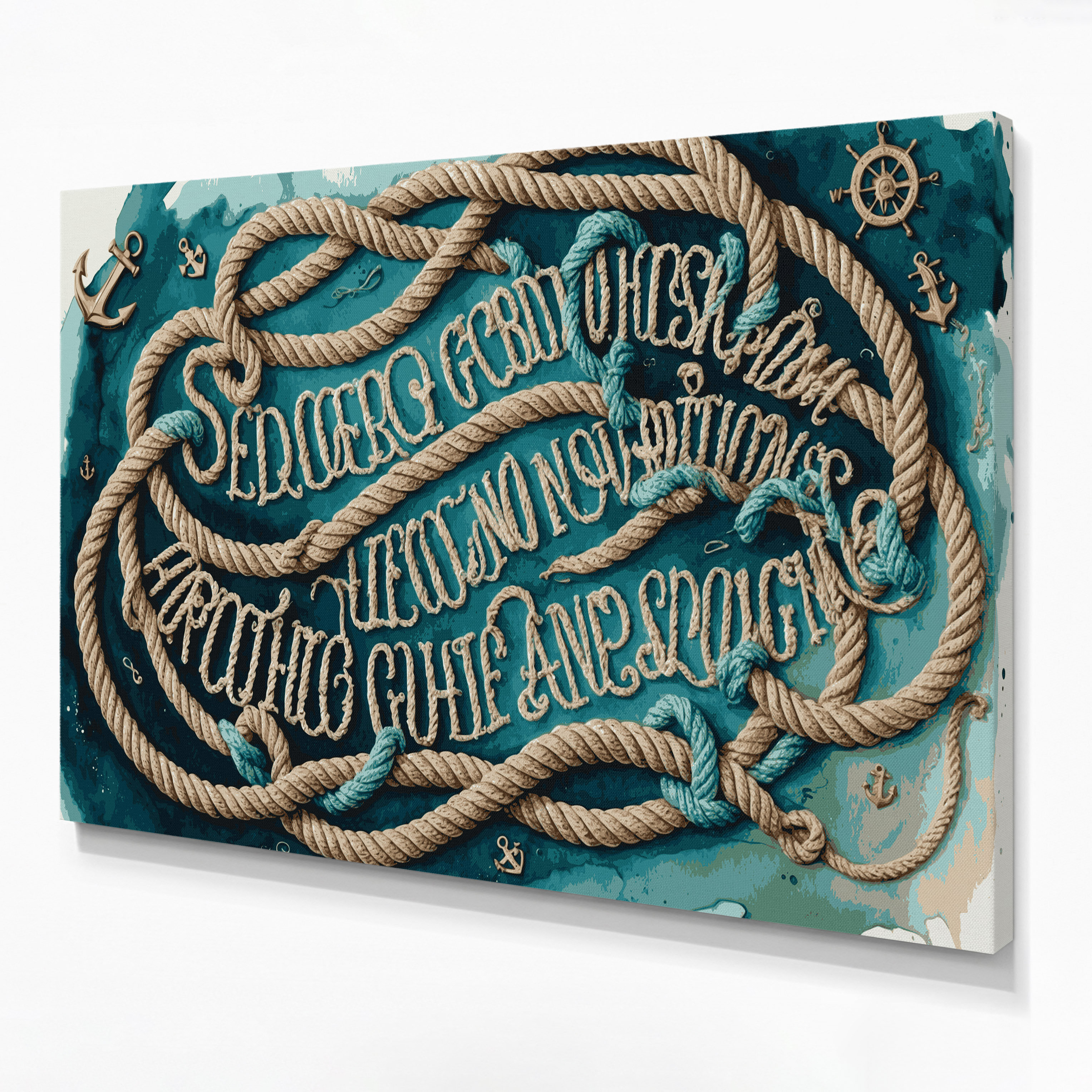 Latitude Run® Nautical Nautical phrases Gray Canvas Wall Art | Wayfair