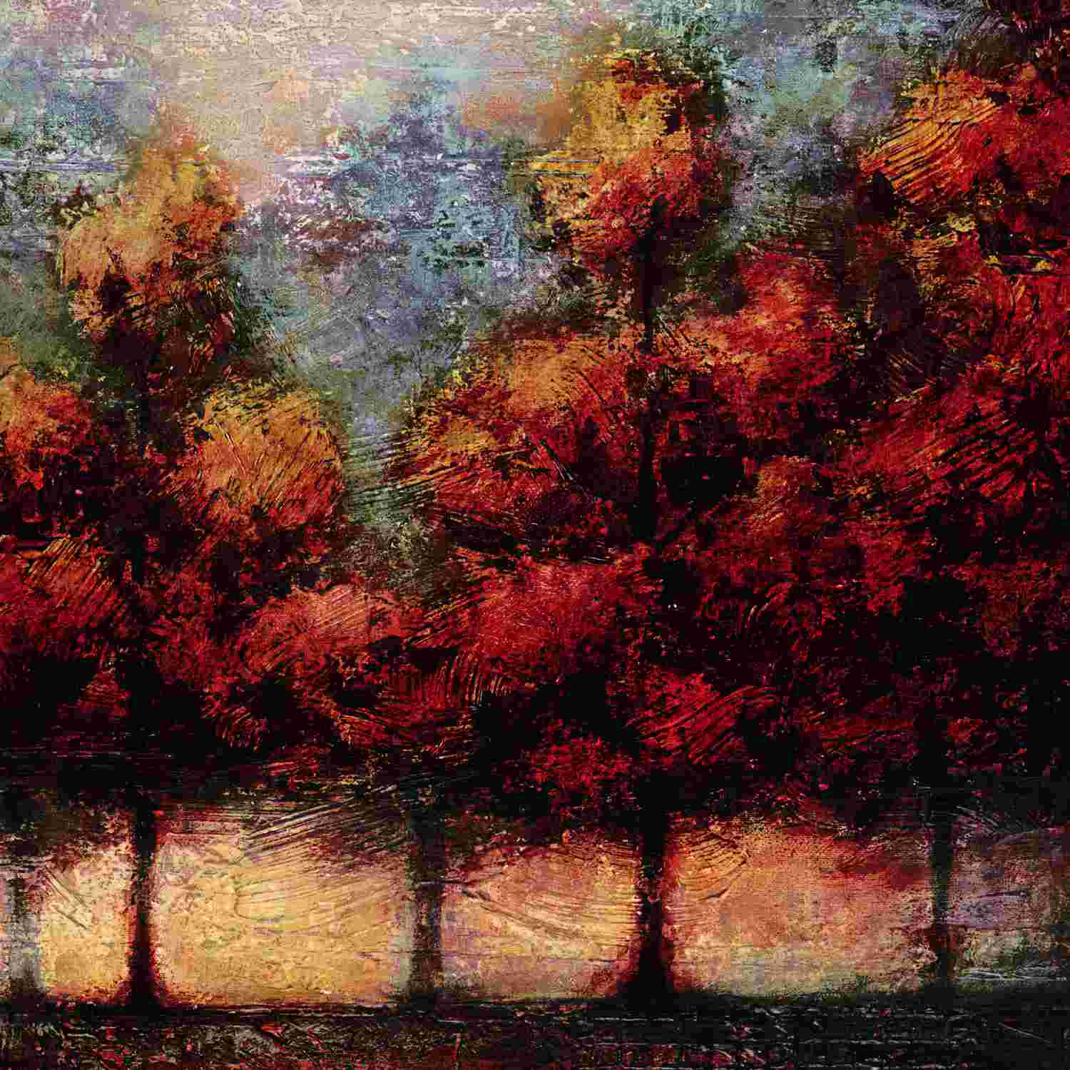 Winston Porter Distressed Trees 8 - Wrapped Canvas Print | Wayfair