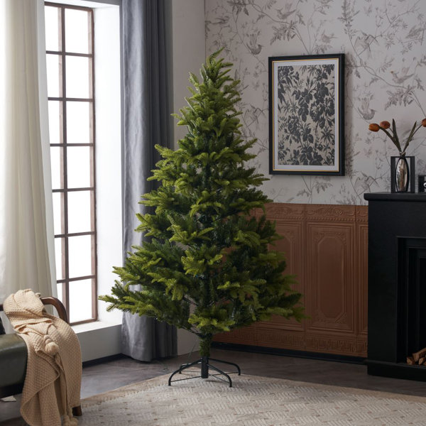 The Seasonal Aisle Lighted Green Calgary Artificial Christmas Tree Only ...