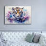 Epic Graffiti 'Wild Life Of Predators In Watercolor 5' by Momart Canvas ...