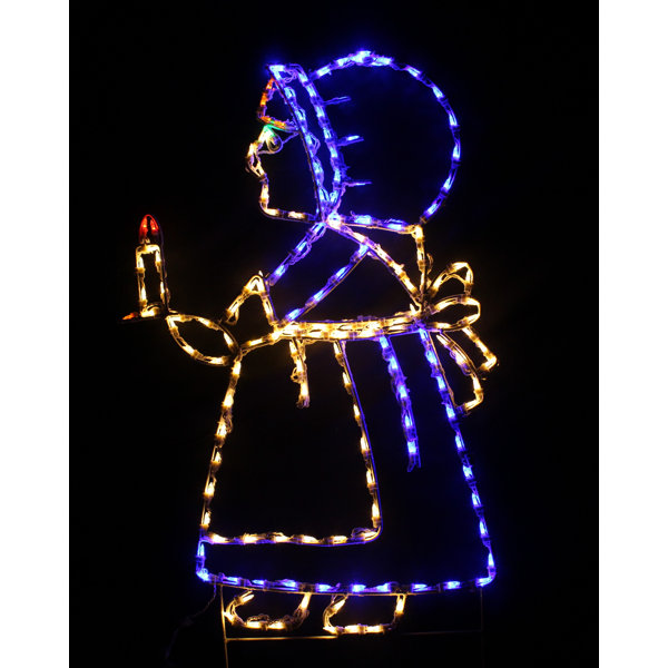 Lori's Lighted D'Lites Pilgrim Girl Thanksgiving Holiday Lighted ...