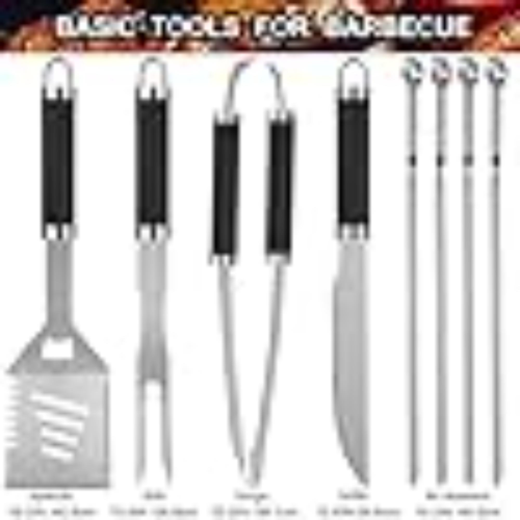 HHA 24PCS BBQ Grill Tools Set With Meat Thermometer And Injector ...