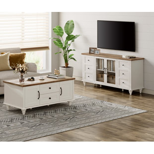 Distressed Finish Coffee Table Sets You'll Love | Wayfair