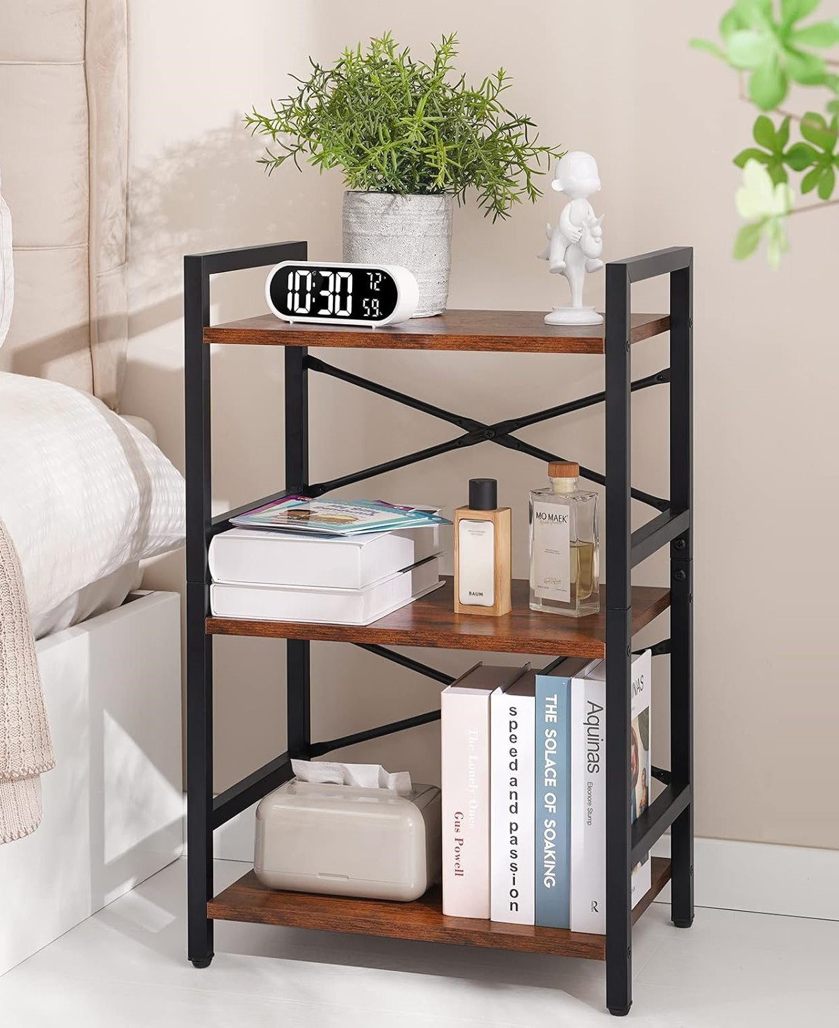 17 Stories The Bookshelf Small Book Shelf, Solid Industrial Shelf ...