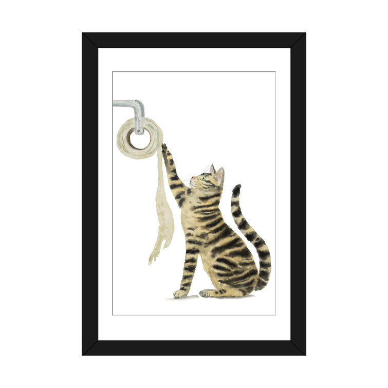 East Urban Home " Tabby Cat And Toilet Paper " by Alexey Dmitrievich ...