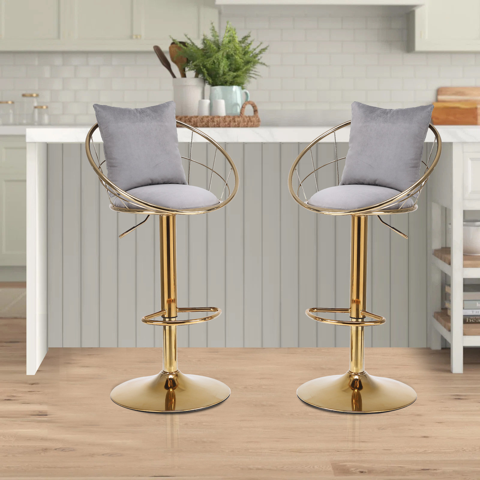 miluotuo Swivel Adjustable Height Stool | Wayfair