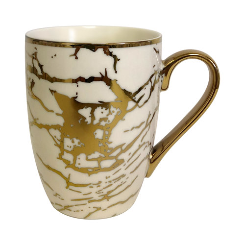 Certified International Set Of 6 Gold Plated Mugs & Reviews | Wayfair