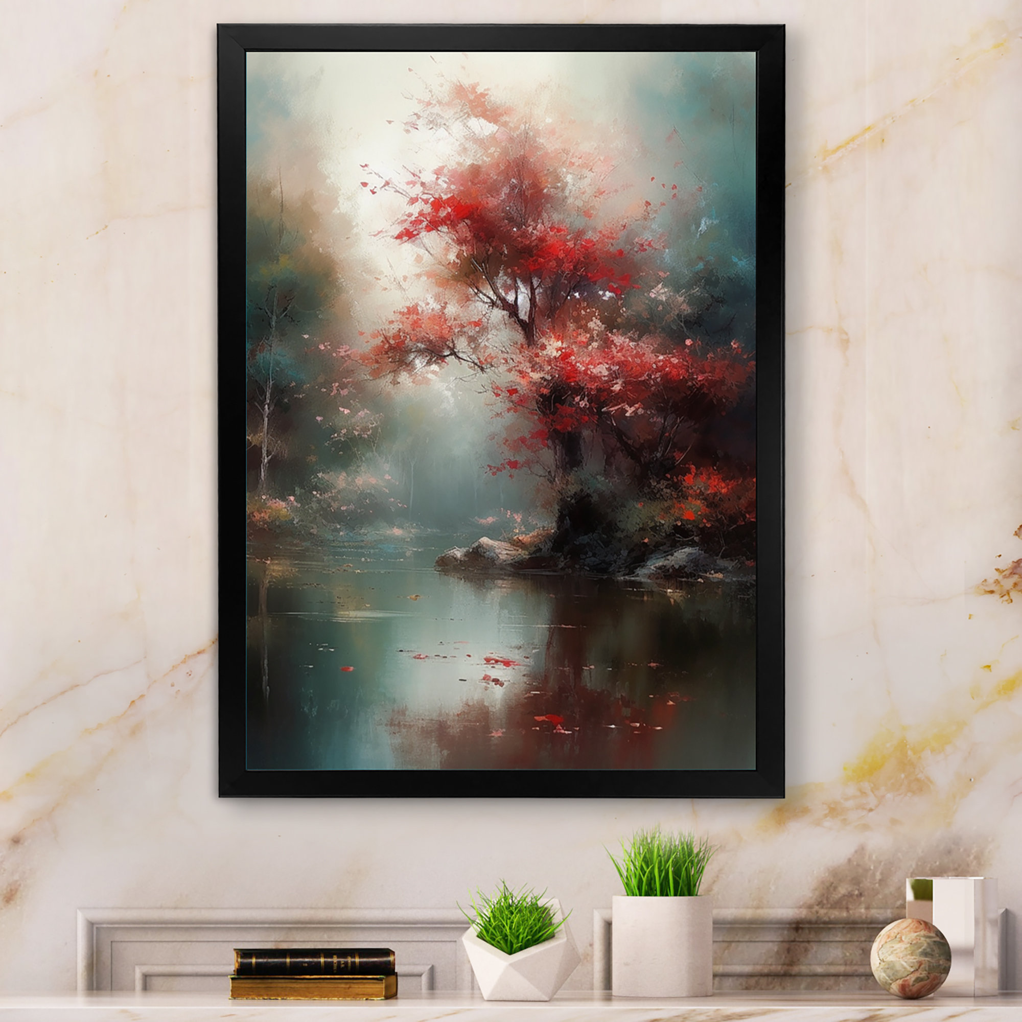 Red Barrel Studio Red Charming Cherry Lilly - Tree Cherry Blossom ...