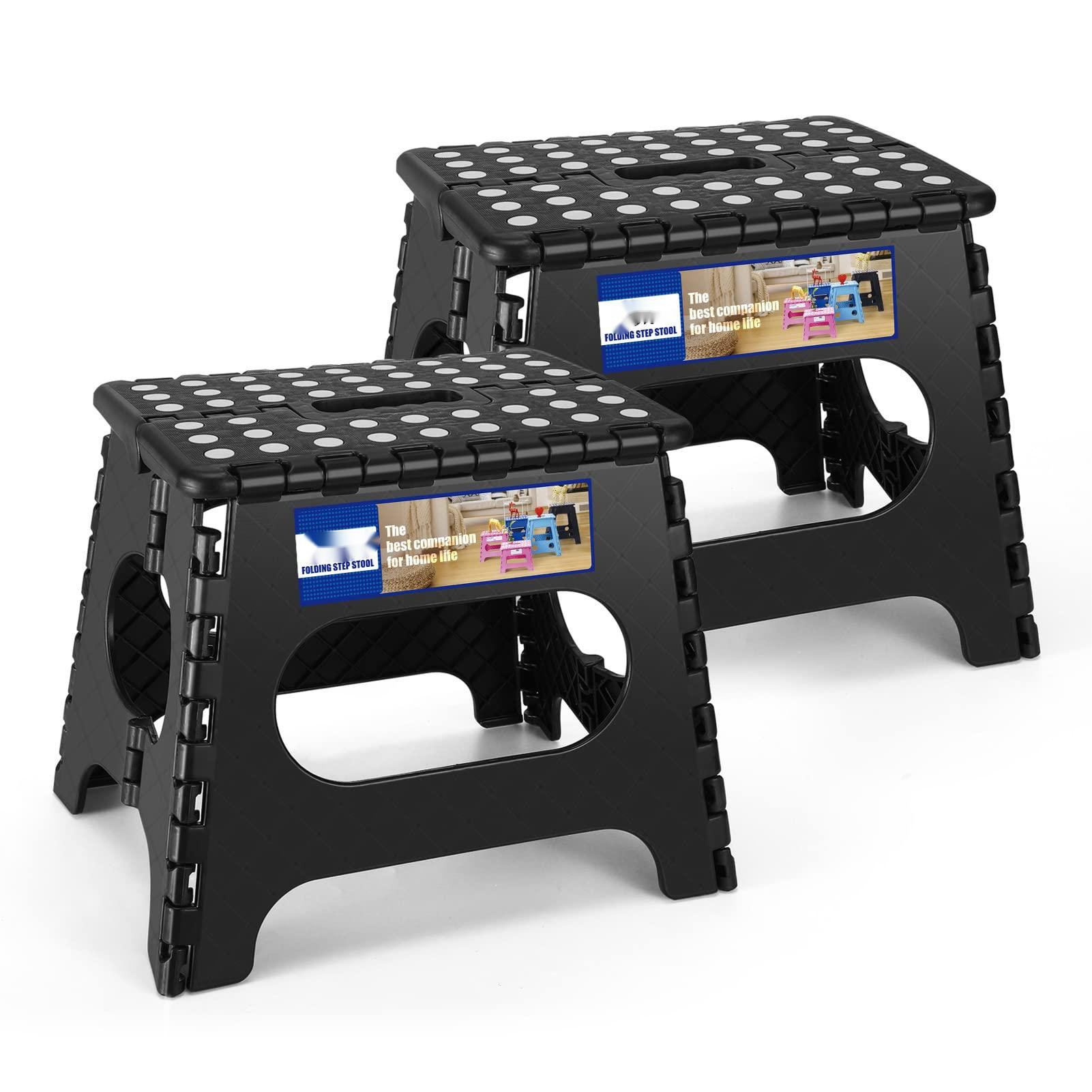 WFX Utility™ 11 Inch Folding Step Stool Lightweight Plastic Step Stool ...