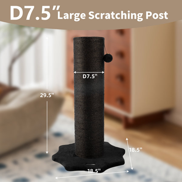 Tucker Murphy Pet™ Gotlind 7.5"D Large Cat Scratching Post, Sisal Rope ...