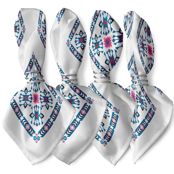 Dakota Fields Alfreda Polyester Geometric Square Napkin | Wayfair