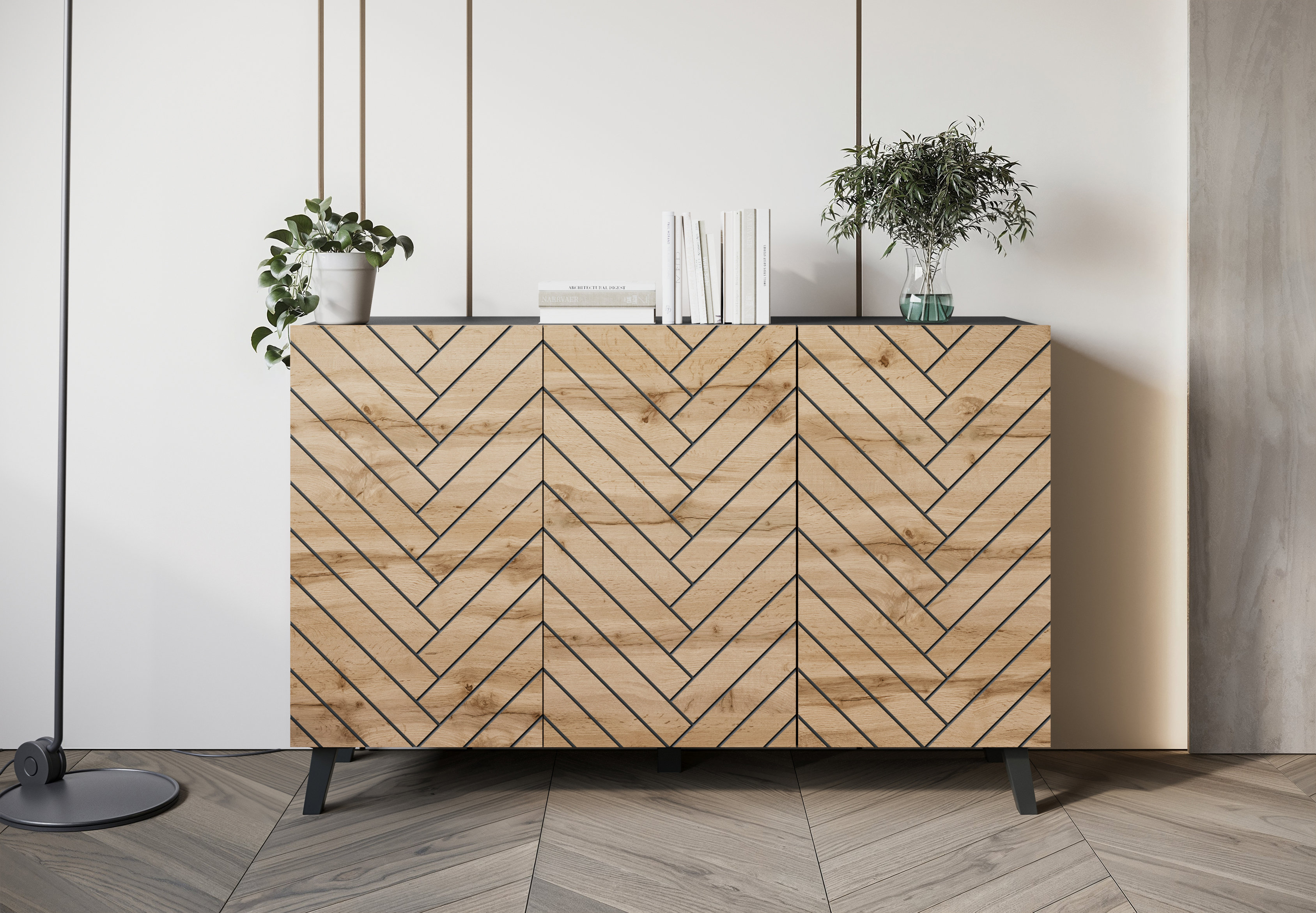 Metro Lane Sideboard Loket 120 Cm, 3 Doors | Wayfair.co.uk