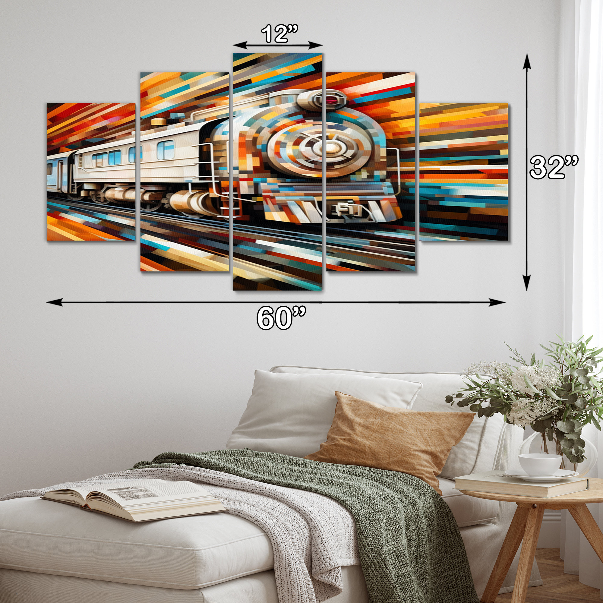 Trent Austin Design® Abstract Train Geometric Express I ...