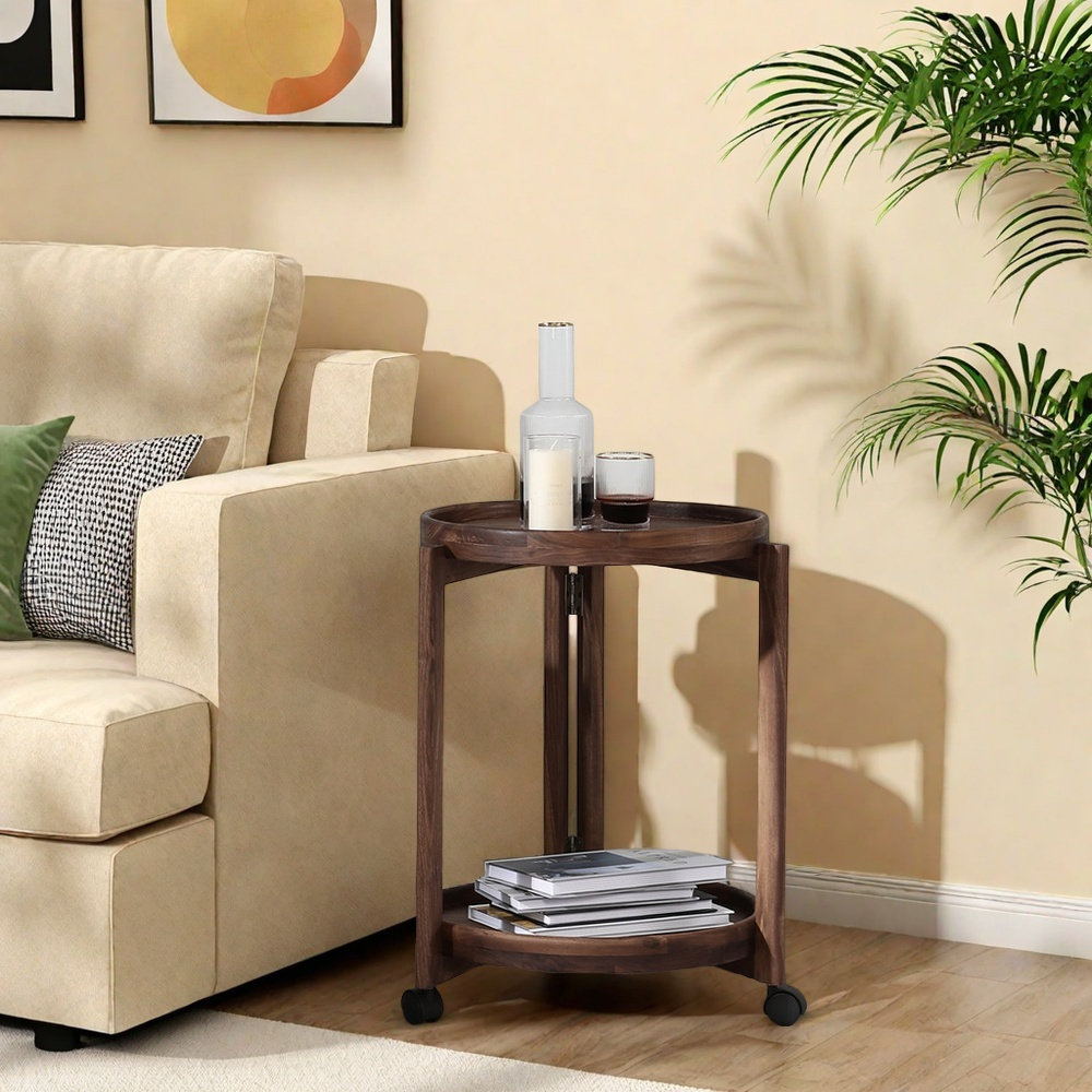 AWORET Solid Walnut Movable Cat House Coffee Table | Wayfair