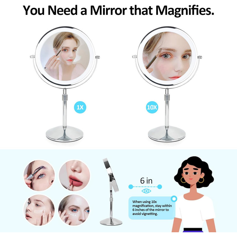 Symple Stuff Aerilynn Metal Round Floor Mirror | Wayfair