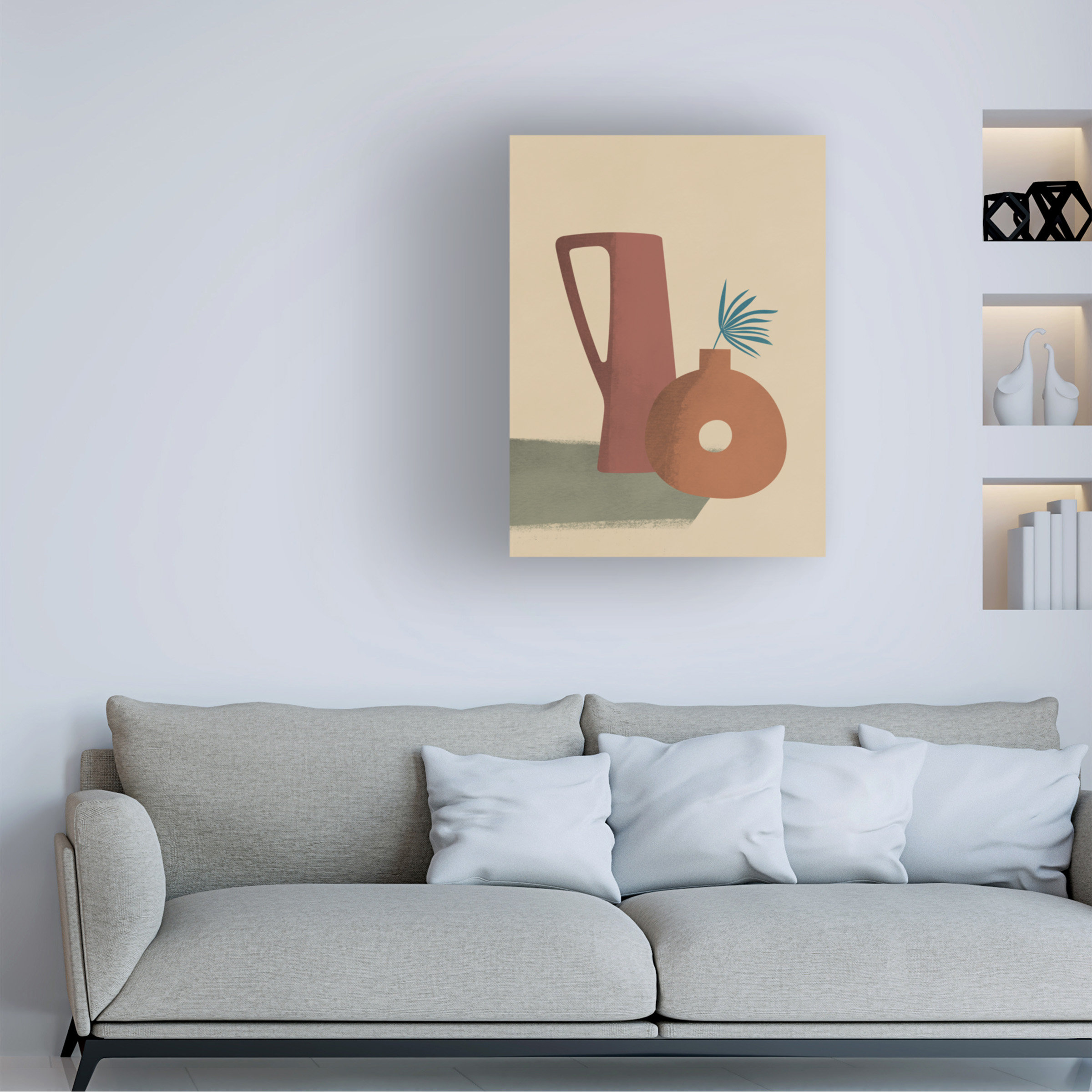 Trademark Fine Art Little Dean Earth Clay Vase Composition Canvas Art ...