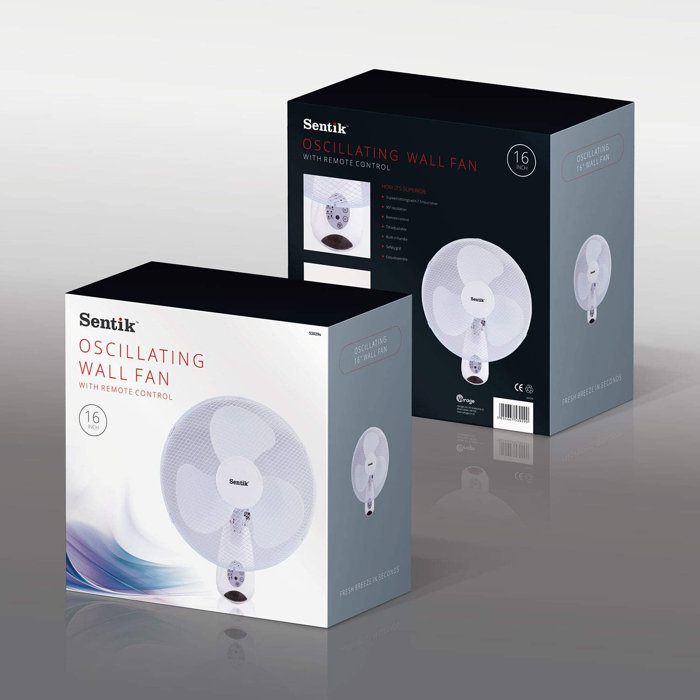 SmashingDealDirect Smashing Deal Direct 40cm Oscillating Wall Mounted ...