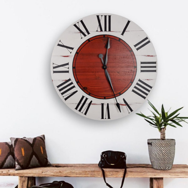 Gracie Oaks Abdoul Wood Wall Clock & Reviews | Wayfair