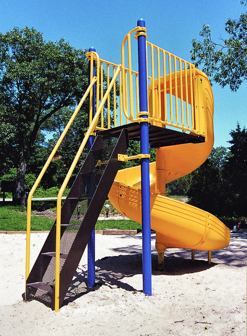 Kidstuff Playsystems, Inc. Freestanding 360 Degree Spiral Slide ...