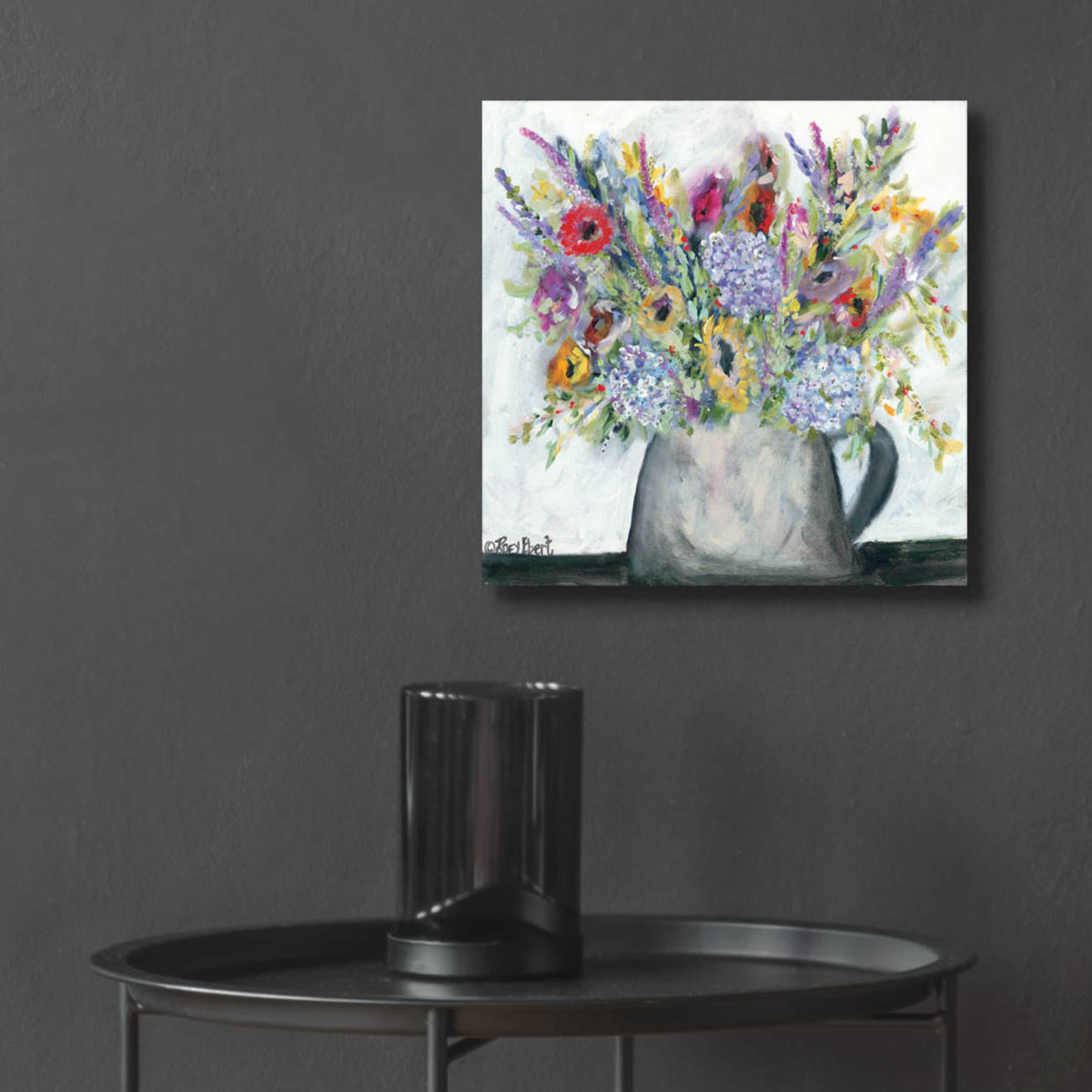 August Grove Hydrangeas In Pitcher by Roey Ebert - Unframed Print ...
