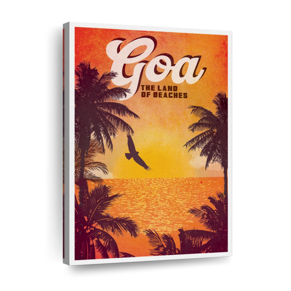 Highland Dunes Goa Tourism Vintage Poster On Canvas Print | Wayfair