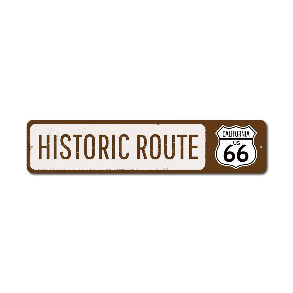 Lizton Sign Shop, Inc US Historic Route 66 Custom Aluminum Sign | Wayfair