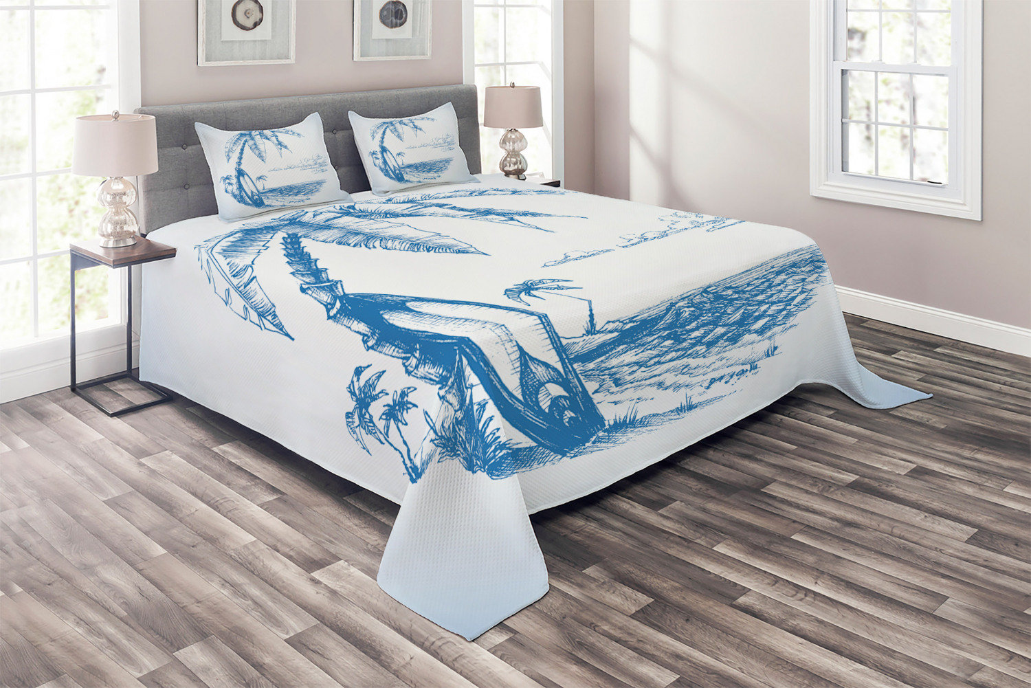 Ambesonne Surf Coverlet Set | Wayfair