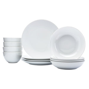 Latitude Run® Denmark 12 Piece Dinnerware Set, Service for 4 & Reviews ...