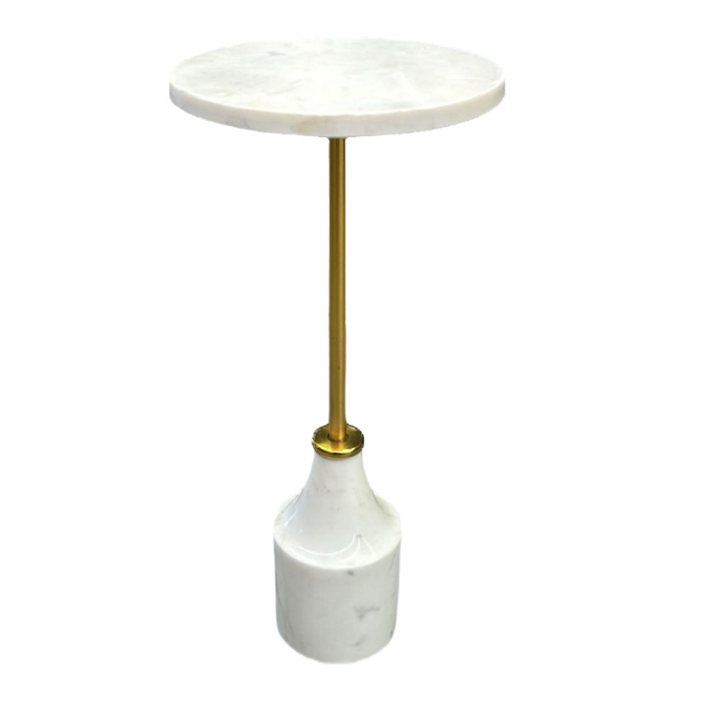 Everly Quinn Marble Jupiter Side Table | Wayfair
