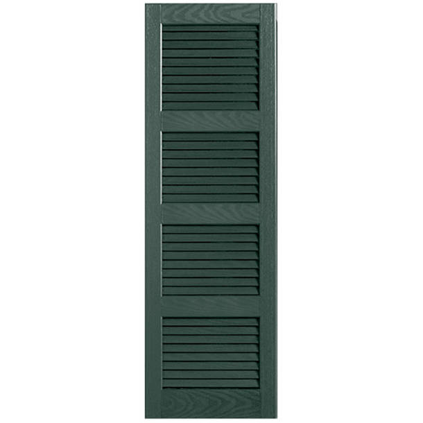 Alpha Shutters Straight Top Open Louver Shutters Pair & Reviews | Wayfair