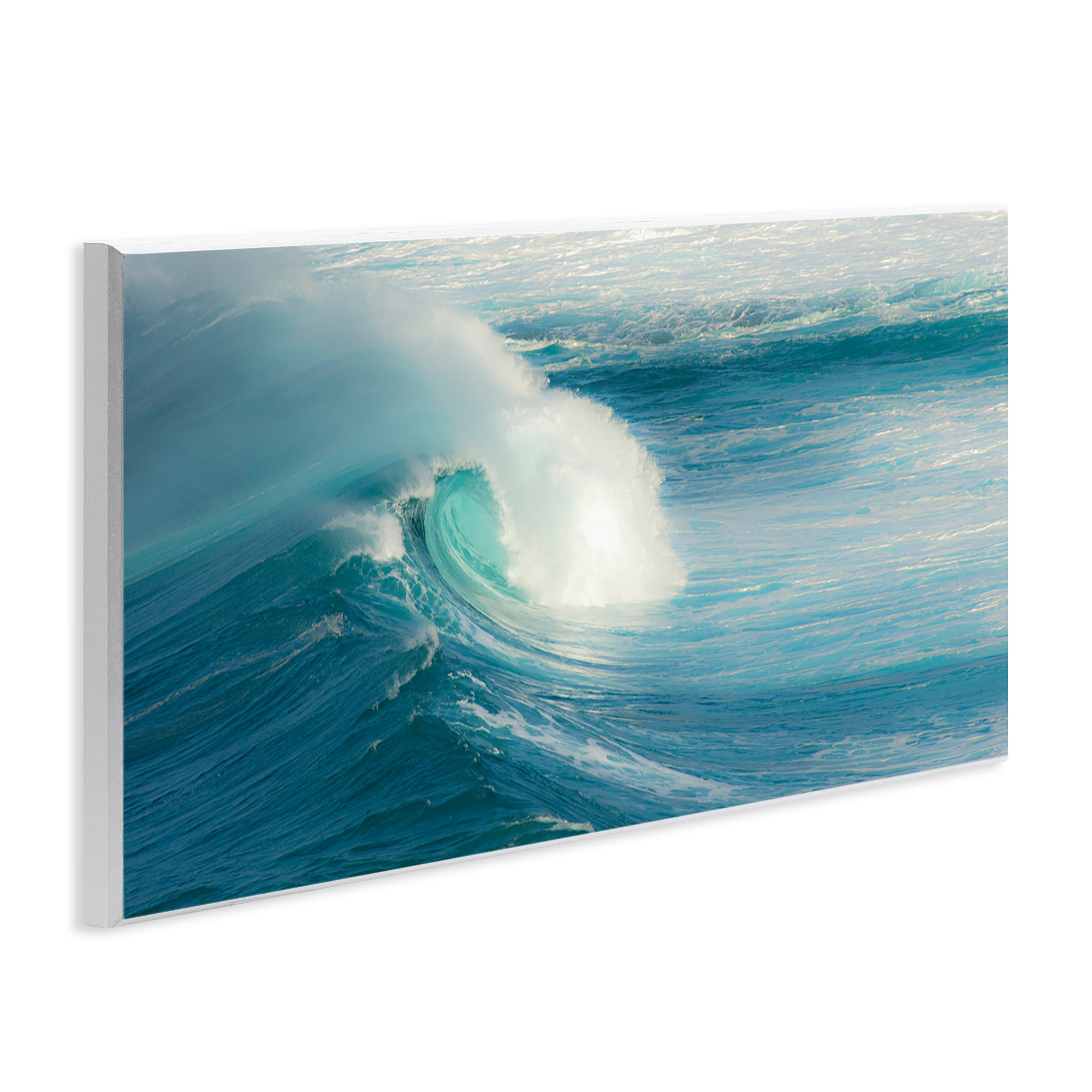 Ebern Designs Bending Ocean Wave Wall Plaque Art by Scott Bennion | Wayfair