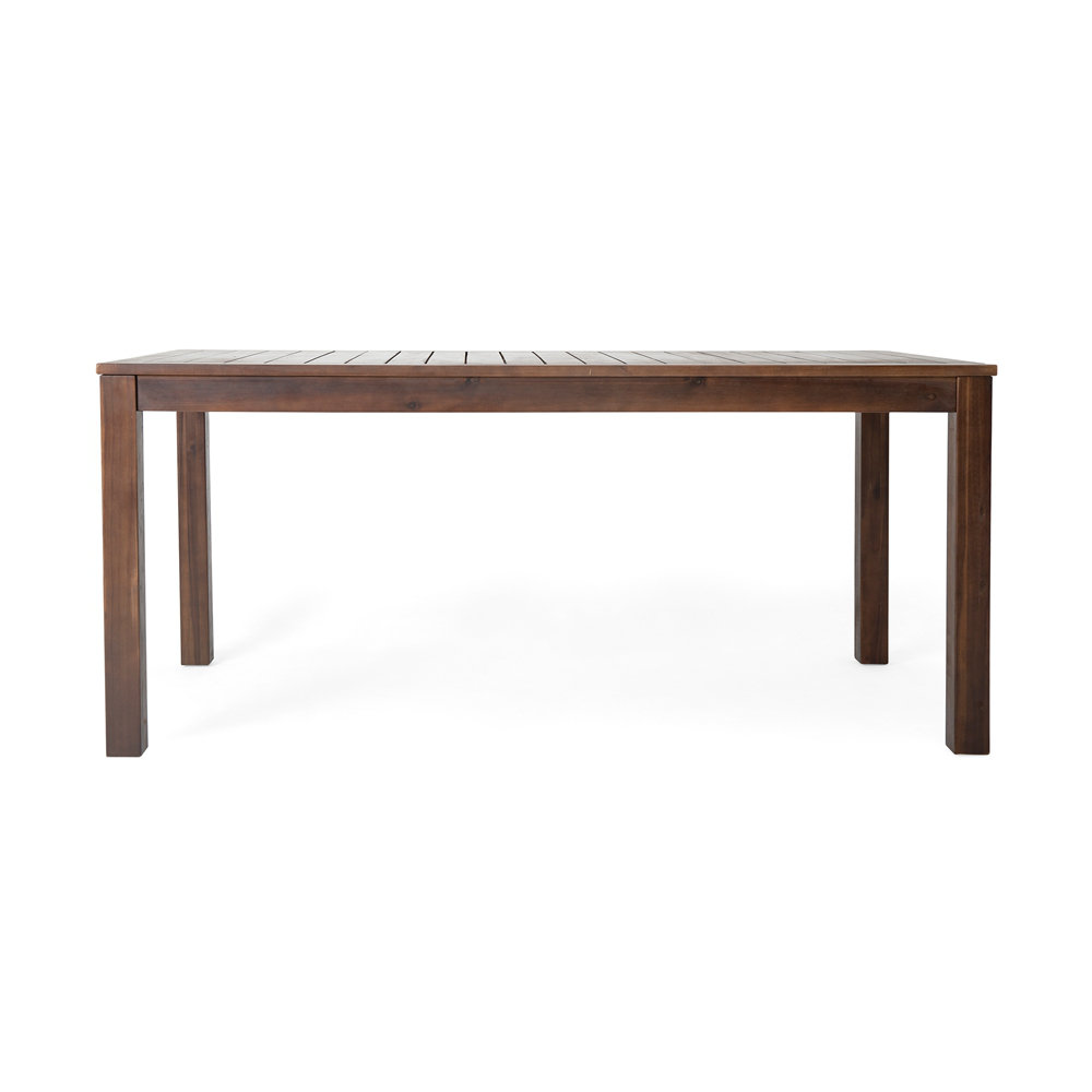 Lark Manor™ Sturdy Acacia Wood Patio Dining Table with Dark Brown ...