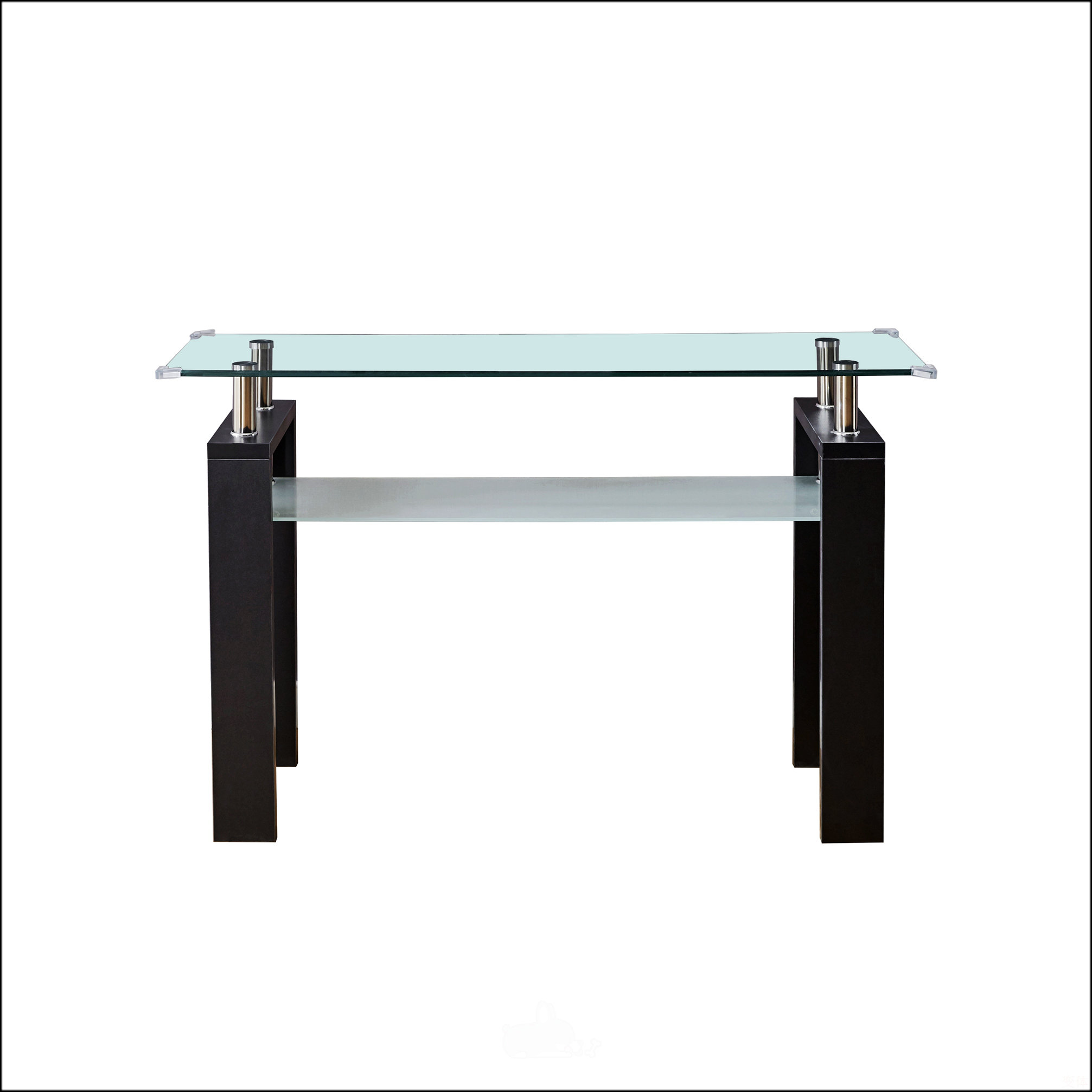 Wrought Studio™ MDF Console Table With Tempered Glass Top | Wayfair