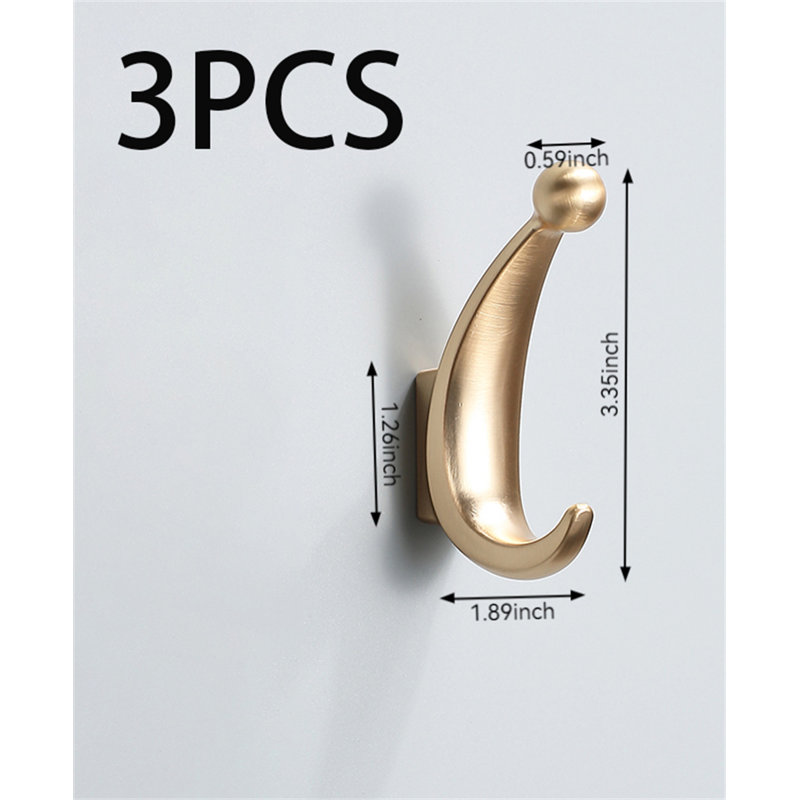 Mercer41 Filuta Metal Freestanding 3 - Hook Wall Mounted Coat Rack ...