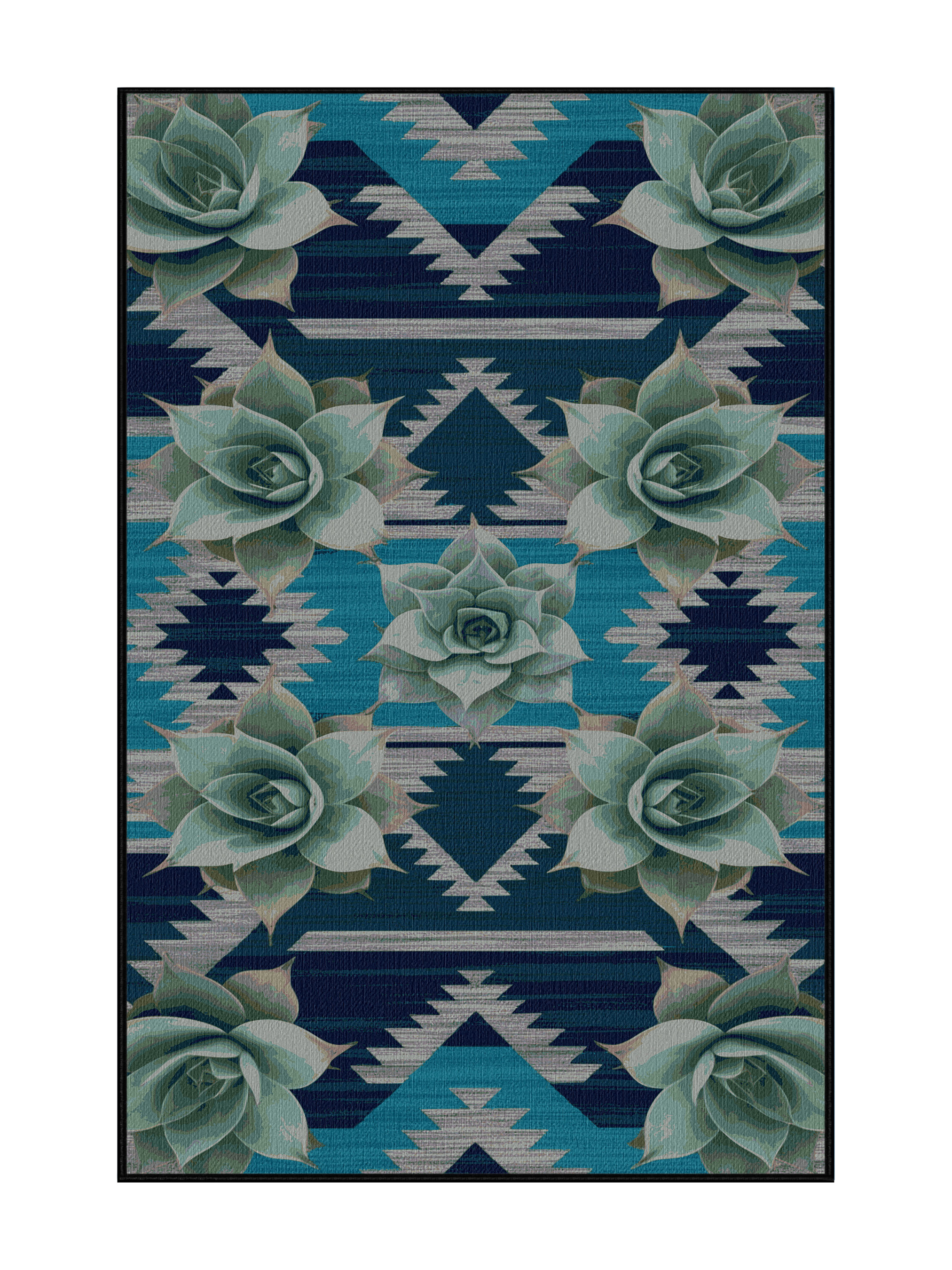 Dakota Fields Washable Agave Plant Southwestern Area Rug | Wayfair