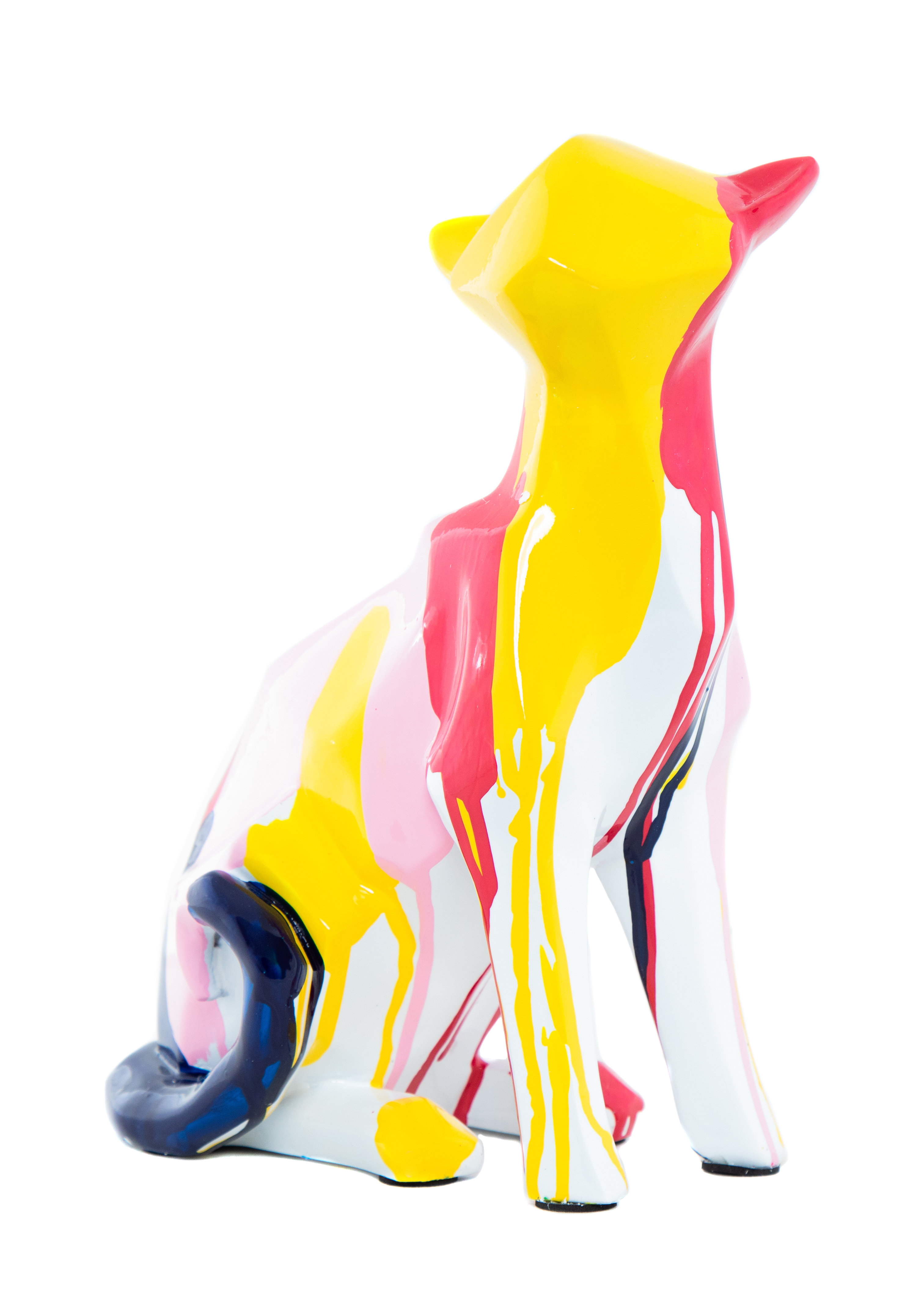 Ebern Designs Russo Cat Splatter Art - 8.25" tall & Reviews | Wayfair