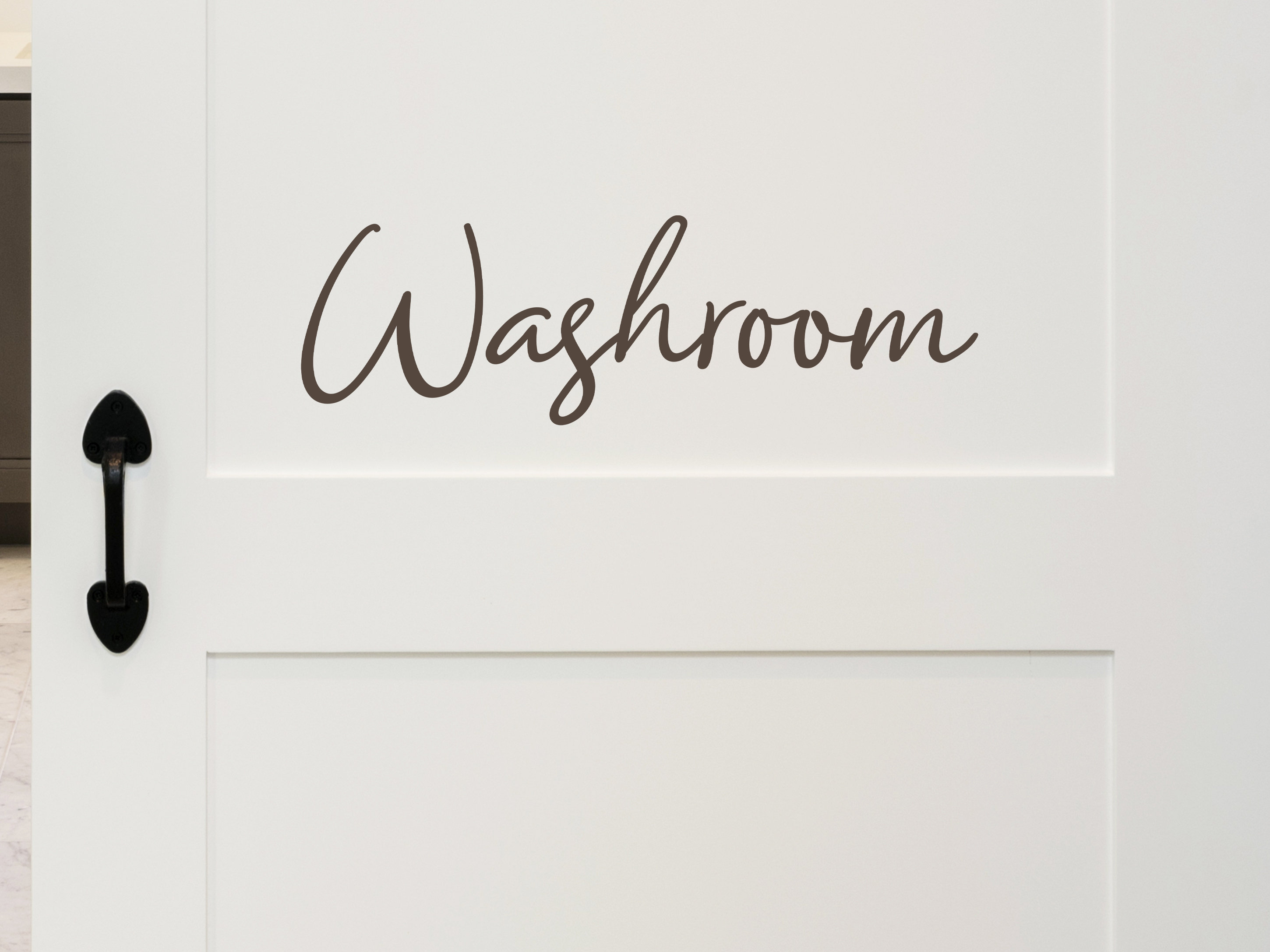 Trinx Washroom Cursive | Bathroom Wall Decal - Wayfair Canada