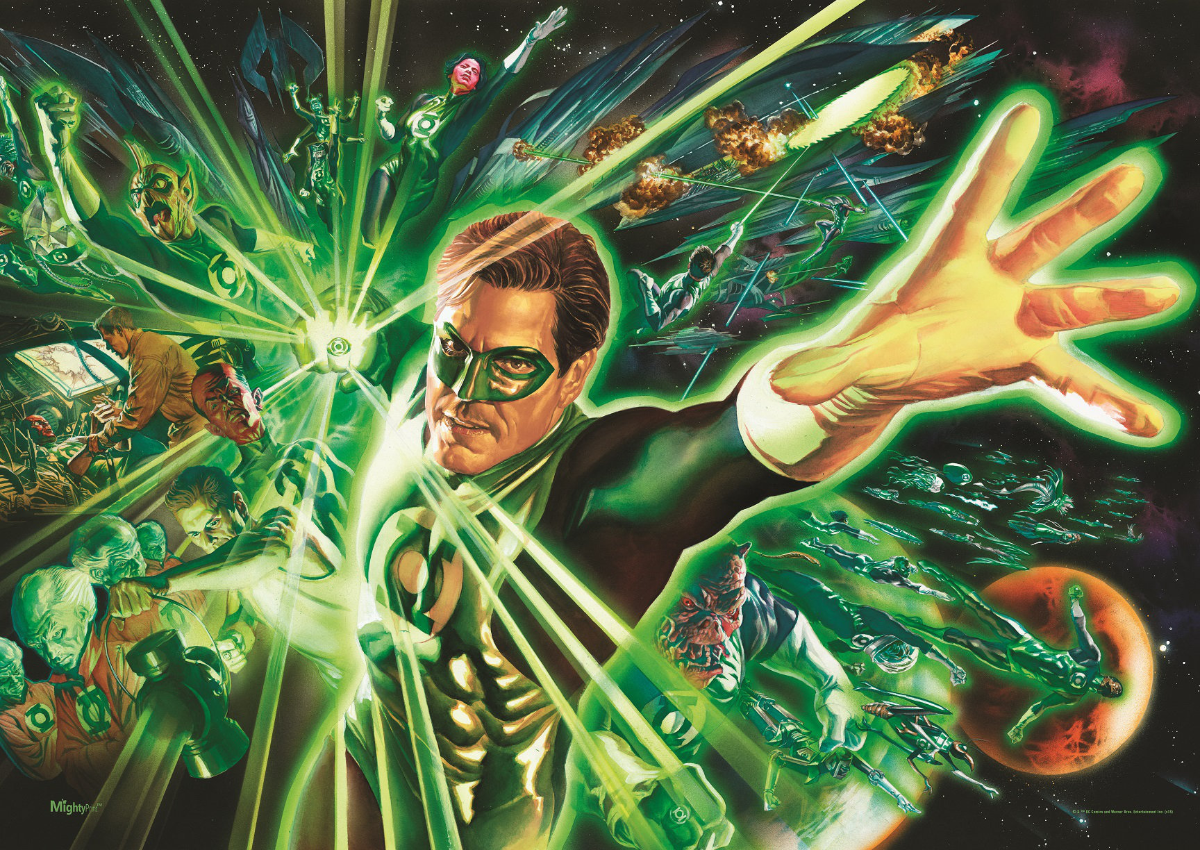 MightyPrint Green Lantern Hal Jordan and Others Power Ring MightyPrint ...