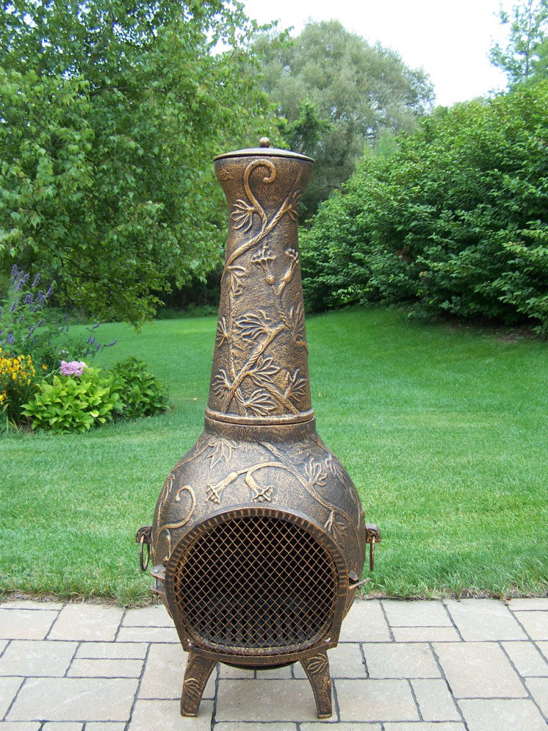 Ebern Designs Shook Cast iron Wood Burning Chiminea & Reviews - Wayfair ...