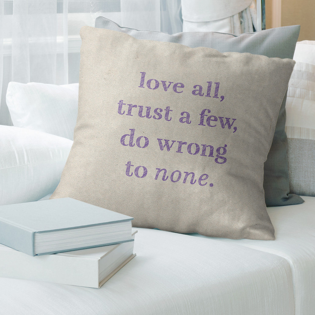 ArtVerse Handwritten Do No Wrong Quote Pillow Cover | Wayfair