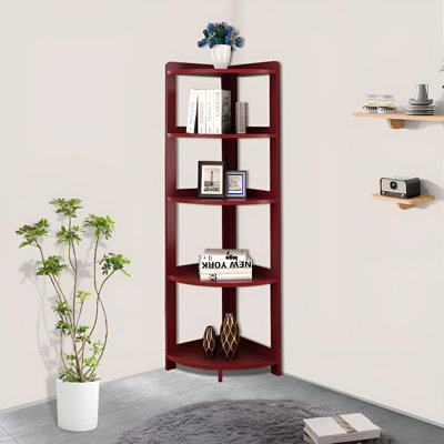 red corner shelf