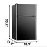 Simzlife 3.2 Cubic Feet Small Fridge Convertible Mini Fridge with ...