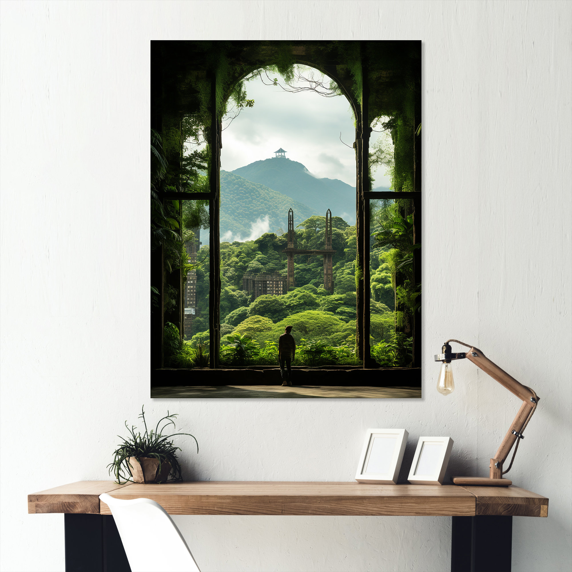 Lark Manor™ Japan Gardens Window View I - Japan Metal Wall Art | Wayfair