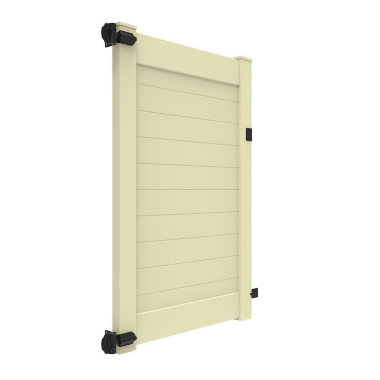 Barrette Outdoor Living Horizontal Fence Gray Vinyl Privacy Gate | Wayfair